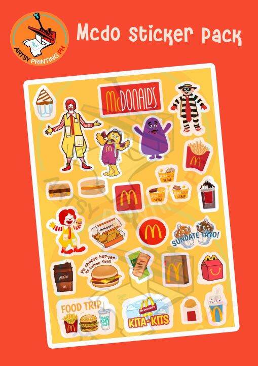 ARTSY - MCDONALDS STICKER SHEET | Lazada PH