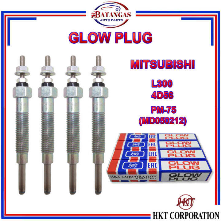 GLOW PLUG / HEATER PLUG (4pcs.) for MITSUBISHI L300 (4D56 ) PM-75 ...