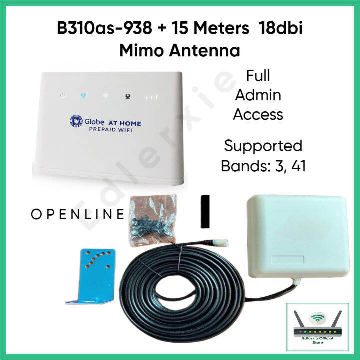 Preloved B310as 938 Prepaid Modem Openine + 18Dbi Mimo Antenna with 15 ...