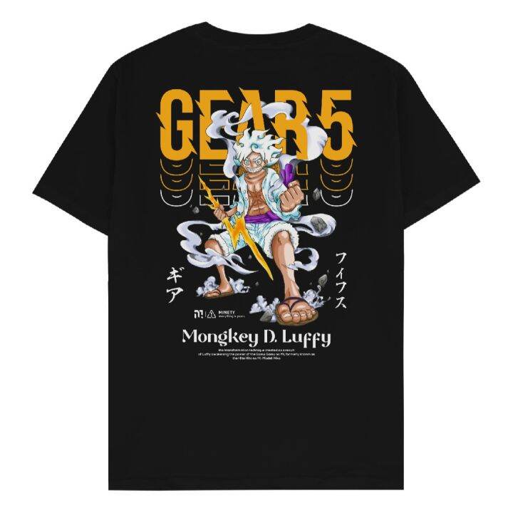 MINETY T-SHIRT Gear 5 Monkey D Luffy - Kaos Anime Manga One Piece ...