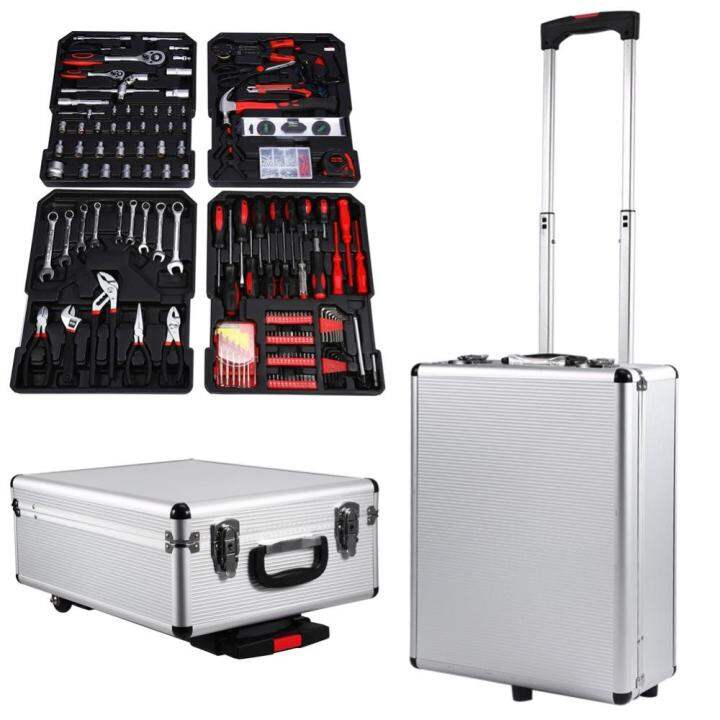 187PCS/Box Hand Tool Set Case Mechanics Kit Box Organize Castors ...