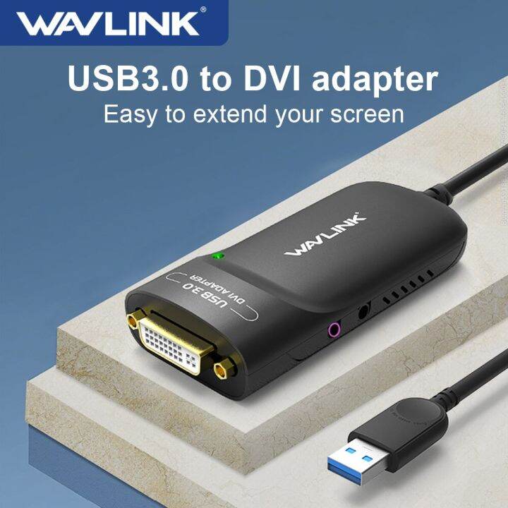 Wavlink USB 3.0 to DVI/HDMI-Compatible/VGA Graphic Display Adapter ...