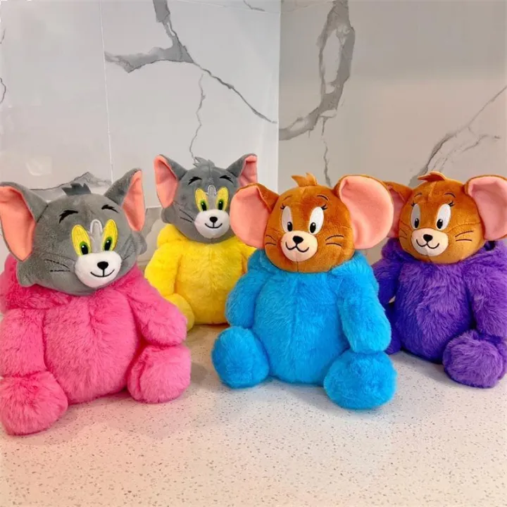 Tom Cat Plush Toy Jerry Mouse Kawaii Soft Stuffed Dolls With Bear ...