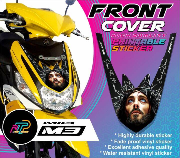 YAMAHA MIO M3 PRINTED FRONT COVER DECALS STICKER | Lazada PH