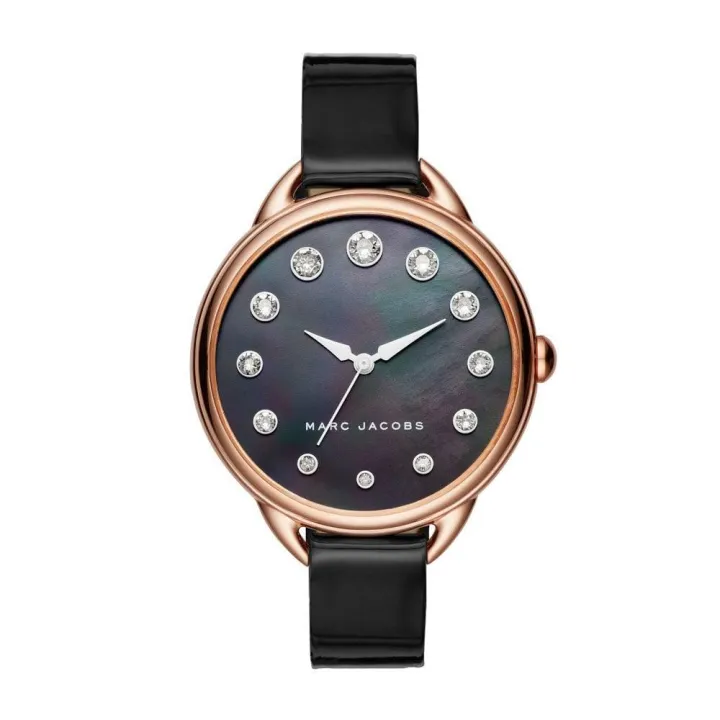 นาฬิกาผู้หญิง MARC JACOBS Betty Black Mother Of Pearl Dial Ladies ...