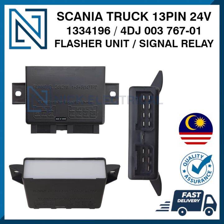 TH-S509 SCANIA TRUCK 13PIN 24V Flasher Unit Signal Relay Indicator ...