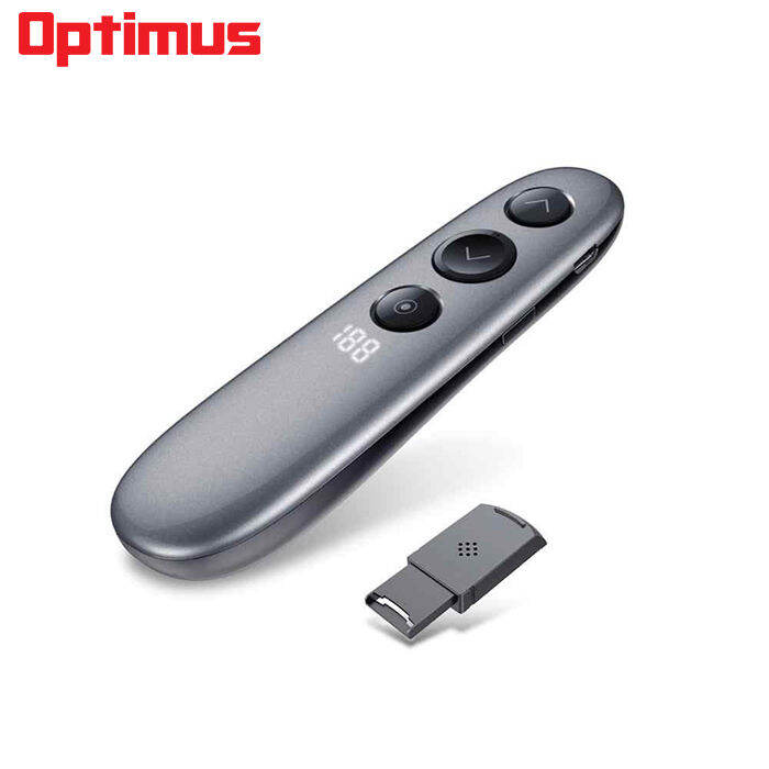 Rechargeable Wireless Presenter With Magnifier Spotlight Pointer - Gray ...