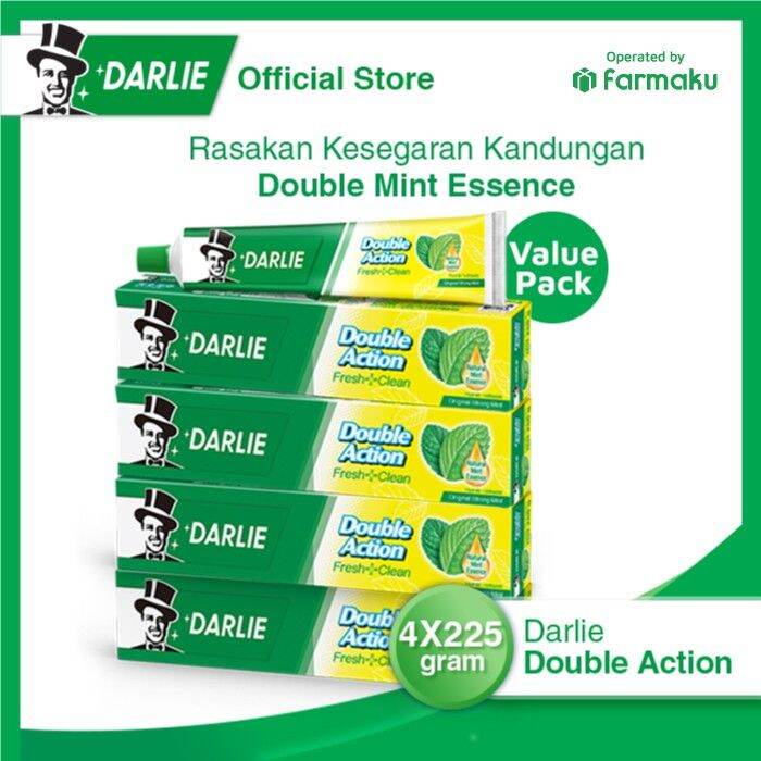 Value Pack Darlie Double Action Pasta Gigi 4 x 225 g | Lazada Indonesia