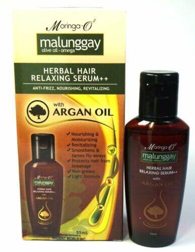 Moringa O2 Malunggay Herbal Hair Relaxing Serum Anti Frizz Argan Oil ...