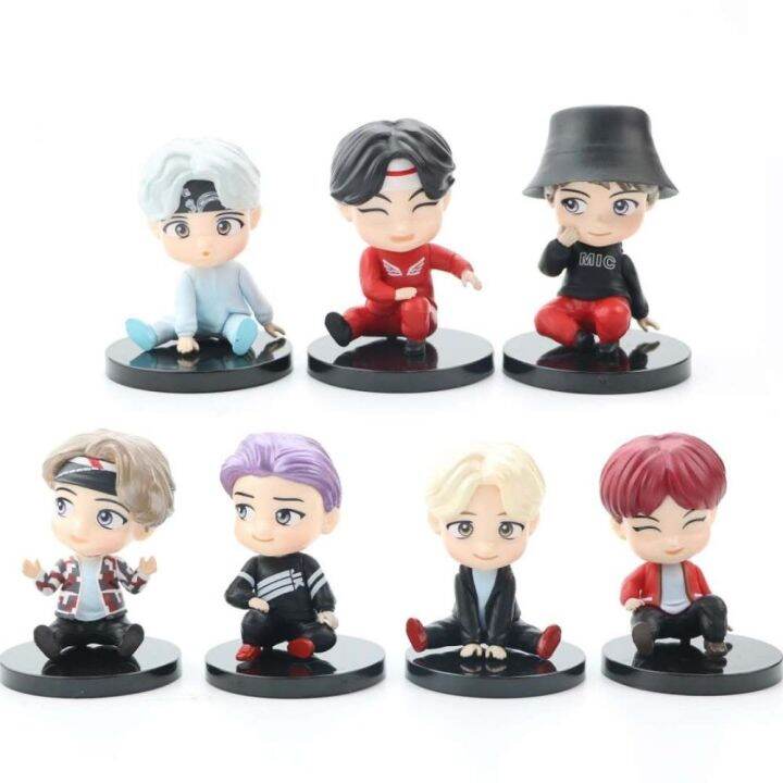 New Kpop Bangtan Boys Groups RM Jin Suga JHope Jimin V Jungkook Doll Toy Action Figure Star Idol ...