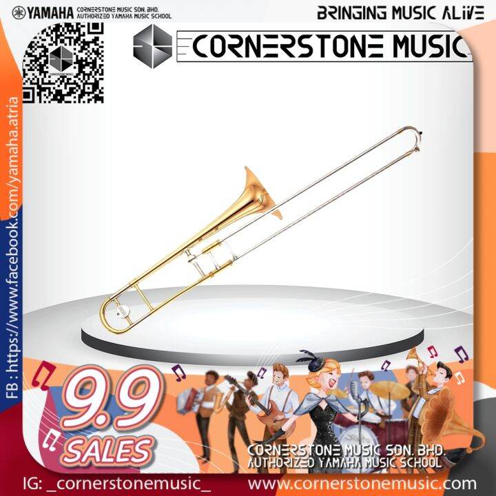 Yamaha Marching Brass Tenor Bb/F Trombones Intermediate YSL-447G ( YSL 447 / YSL447 G / YSL ...