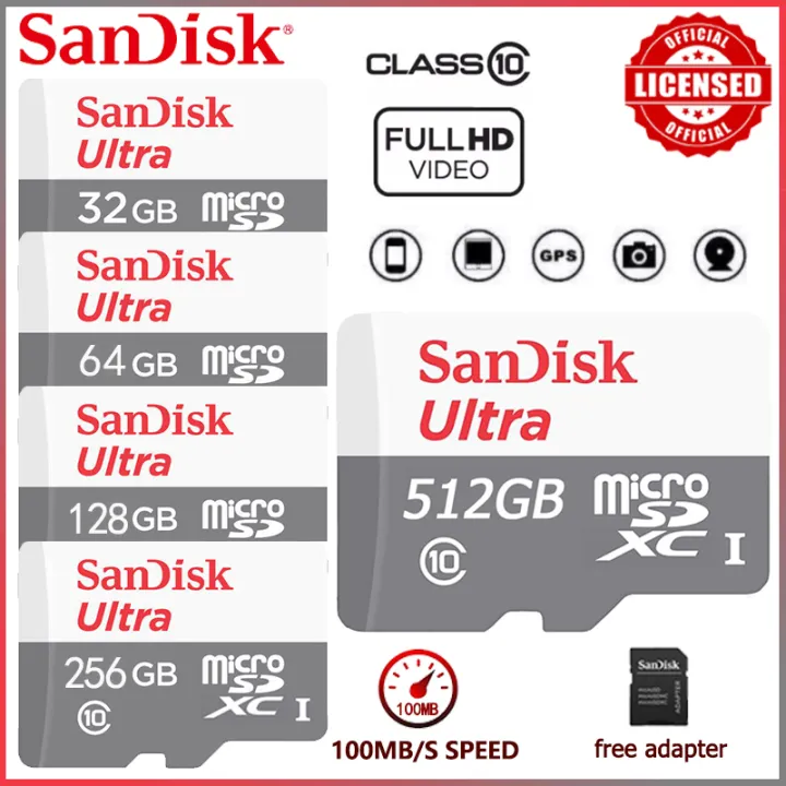 Sandisk Ultra series memory card 32GB/64GB/128GB/256GB/512GB original usb flash drive micro sdxc ...