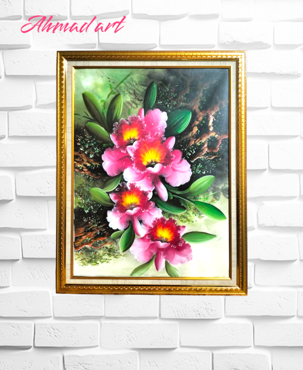 Lukisan Bunga Anggrek Unik Minimalis Kanvas Ukuran 60x80 Cm Lengkap Dengan Frem | Lazada Indonesia