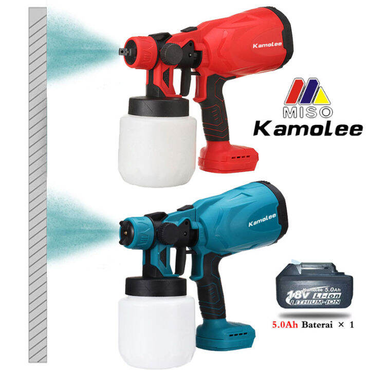 Kamolee 800ml High Power Cordless Electric Gun Rumah Cat Sprayer dengan ...