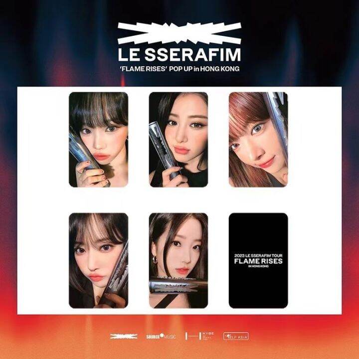 LESSERAFIM Tour FLAME RISES PopUp in HongKong PhotoCards Sakura Chaewon ...