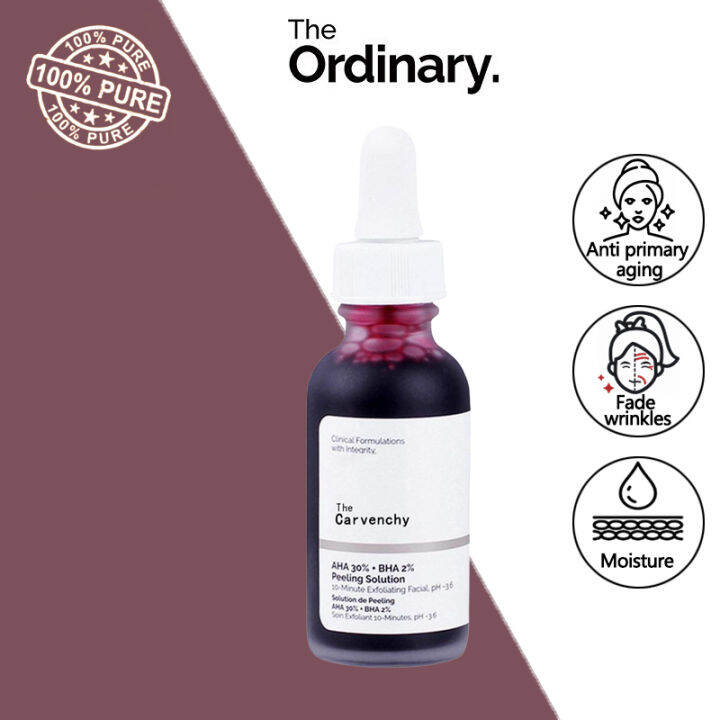 The Ordinary AHA 30% + BHA 2% Peeling Solution Facial Exfoliating Scars ...