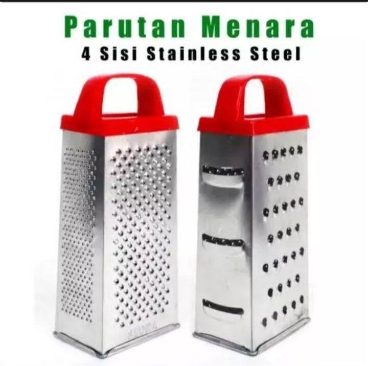 PARUTAN MENARA 4 SISI STAINLESS STEEL / PARUTAN KEJU SERBAGUNA 4 IN 1 ...