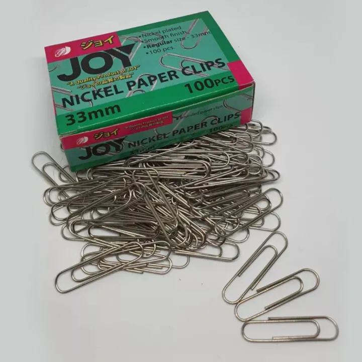 JAMIGO 100 Pcs, Per Box Nickel Paper Clips, Suitable for Office, School ...