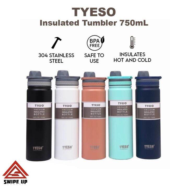 Hot hiebmi5 Tyeso Insulated Tumbler Vacuum Seal Leak Proof 530mL 750mL 304 Stainless Steel ...