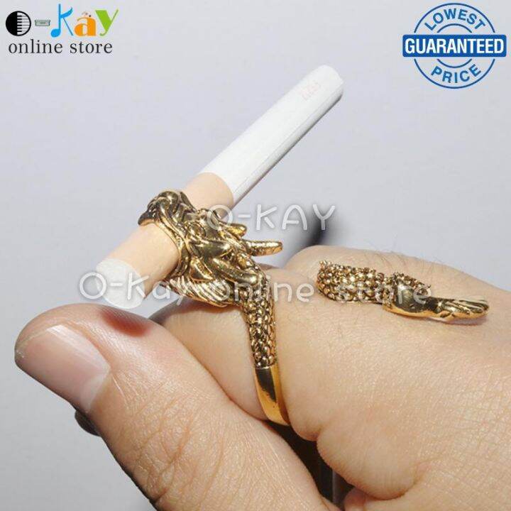 O-KAY Metal Smoking Set Cigarette Ring Buckle Smoking Ring Holder ...