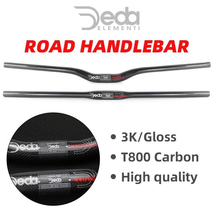 DEDA Full Carbon MTB Mountain Bike Handlebar 3K Gloss Black Flat /Rise Handlebar bicycle parts ...