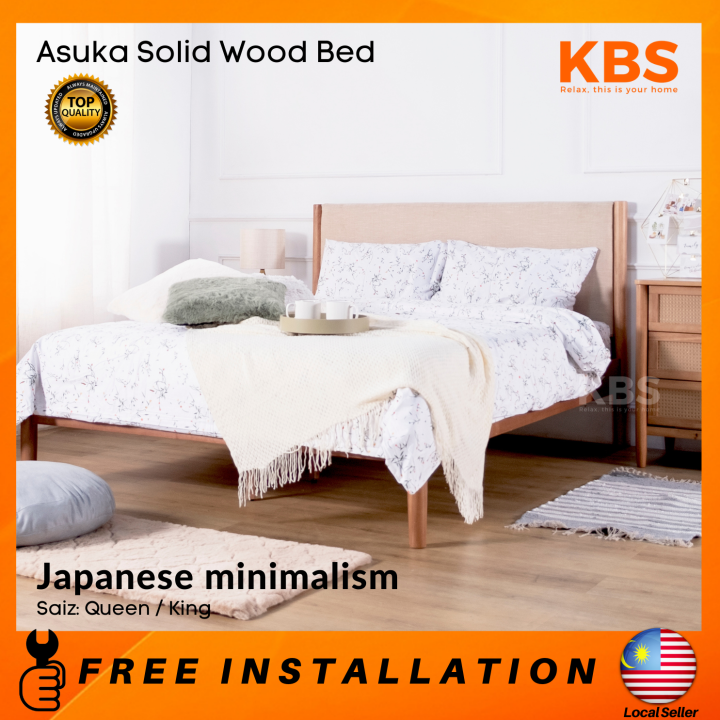 (FREE Installation+Shipping) KBS Takashi SOLID WOOD Bed Frame / Muji ...
