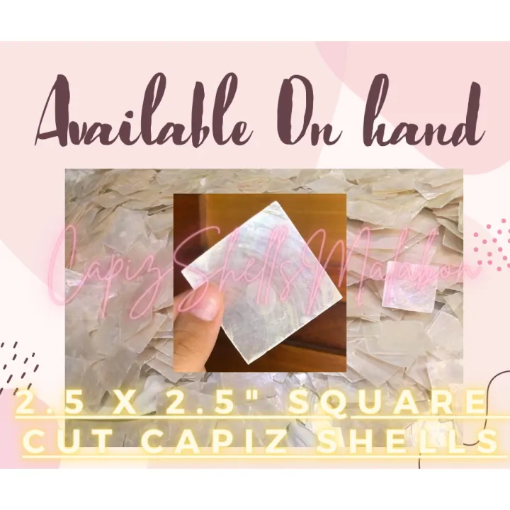 Capiz Shells 2.5x2.5" Square Cut 100pcs (Machine Cut) | Lazada PH