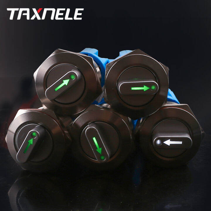 22mm led Metal Rotary push button switch 9-24V brass 2-3 position ...