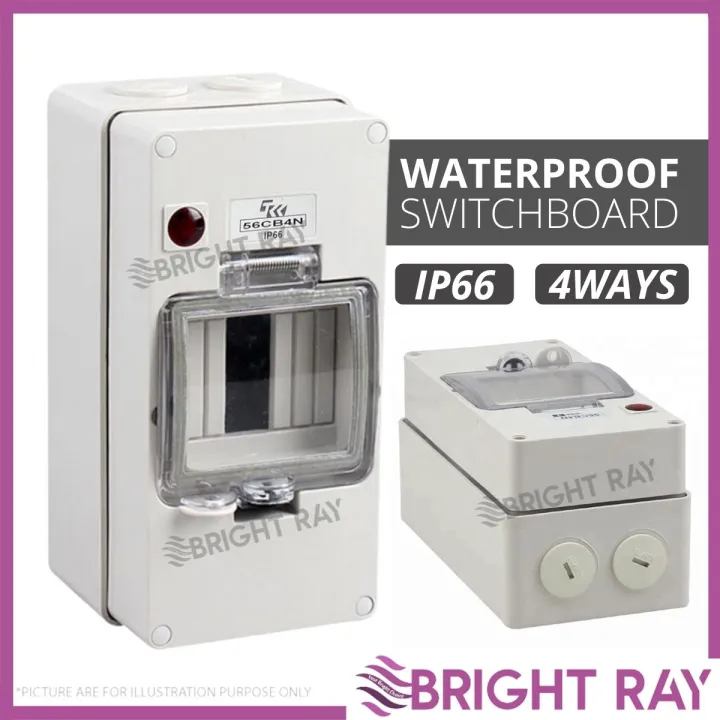 IP66 56CB4N 4Ways Switchboard Electrical MCB Waterproof Box 4 Poles ...
