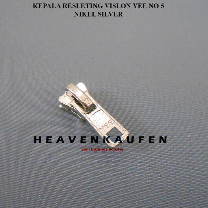Kepala Resleting Zipper Head Kepala Zipper Vislon No 5 YEE Nikel Silver ...