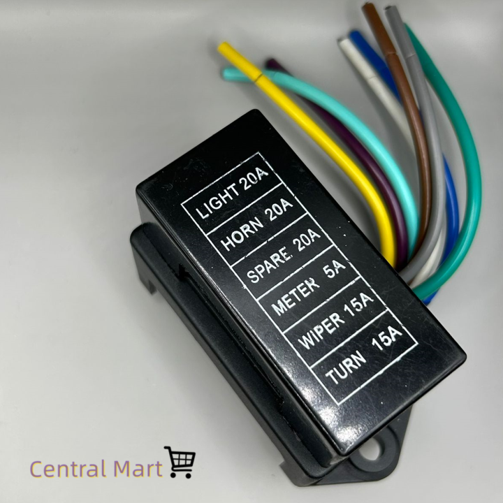 6 Way Plug Fuse Holder With Wire Block Fuse Box | Lazada