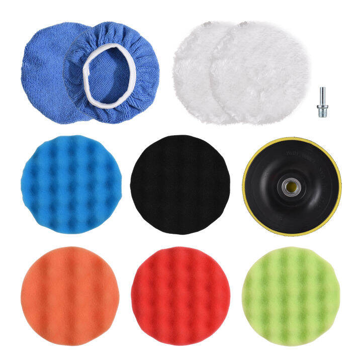 Smart Sensor 11 PCS 5-inch Car Polishing Pad Kit Foaming Buffing Waxing ...