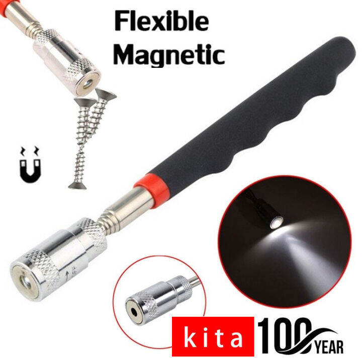 (( Magnetic Pick Up Tool )) ~~~~ Retractable Suction Rod With LED Light ...