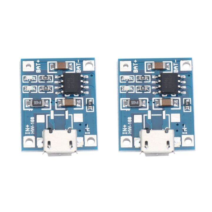 2X Micro-USB 1A Li-Ion 18650 Lithium Battery Charger Charging TP4056 ...