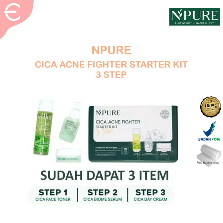 NPURE CICA ACNE FIGHTER STARTER KIT | Lazada Indonesia