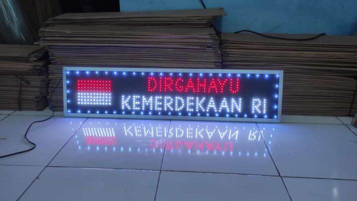 lampu LED tulisan DIRGAHAYU KEMERDEKAAN RI BENDERA outdoor new | Lazada ...