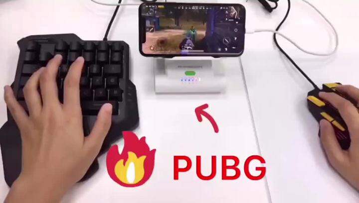 ศัพท์มือถือ GAMING คีย์บอร์ดแบบมีสายและเมาส์มือเดียว Mini USB คีย์บอร์ดสำหรับ Android iOS Apple ...