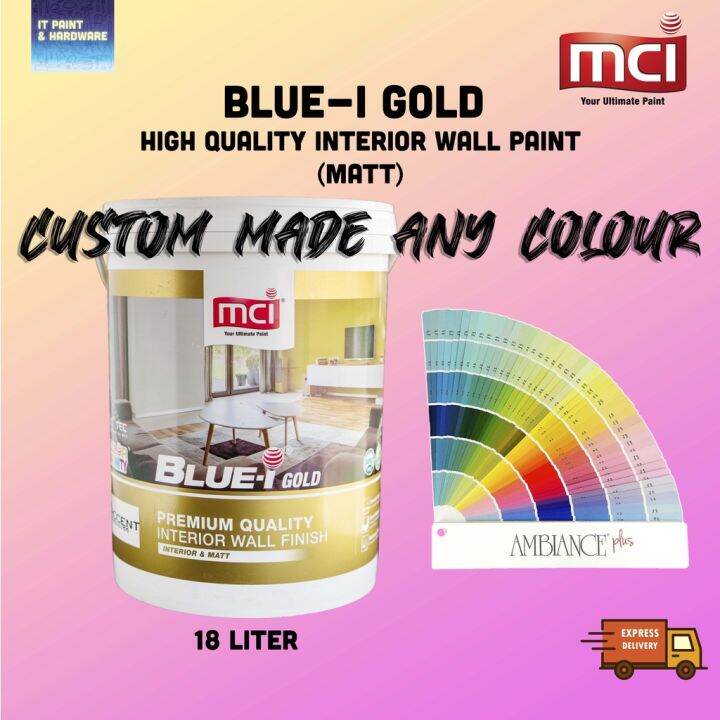 [CUSTOM MADE COLOR] 18 Liter MCI Blue-i Gold Emulsion Paint for ...