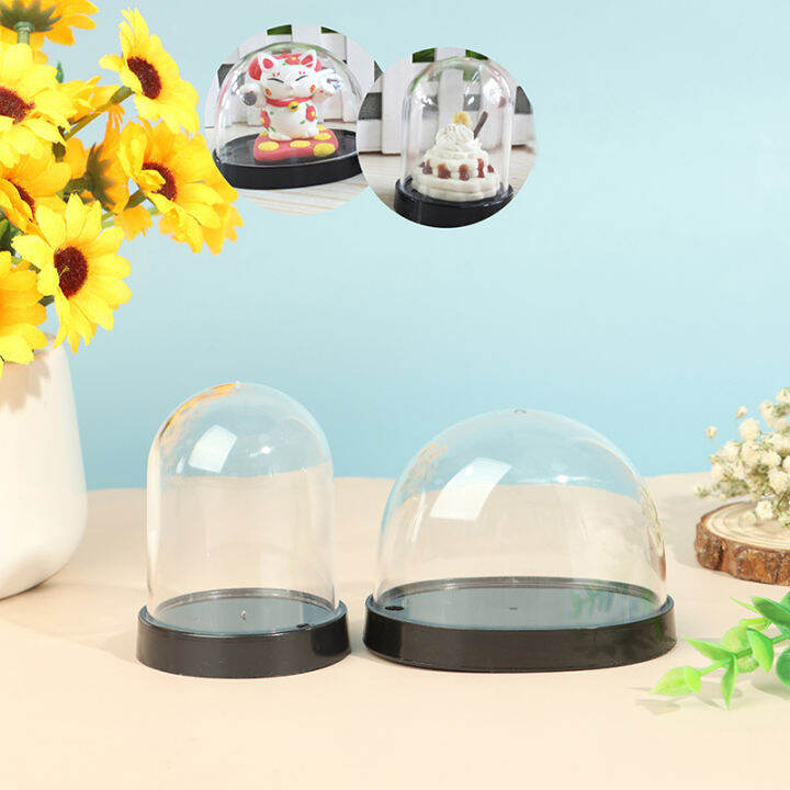 WORE Round Ellipse Dust Bell Cover Plastic Display Box Figurine ...