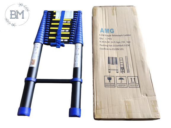 BMS - Tangga Lipat Aluminium Teleskopik 6M Single Telescopic Ladder 6 ...