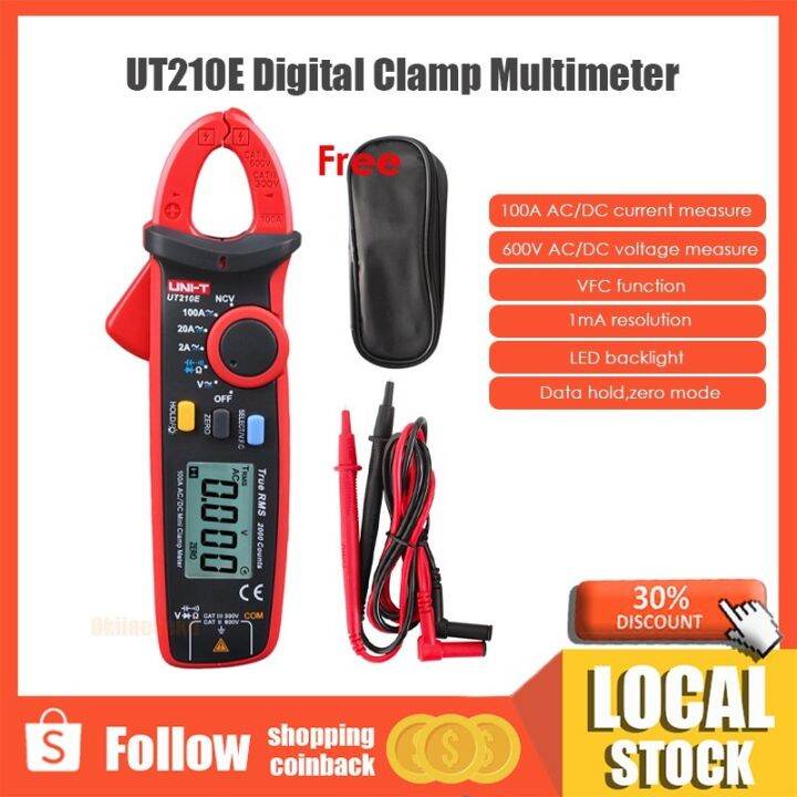 UNI-T UT210E Digital Clamp Multimeter 2000 Count VFC function True RMS ...
