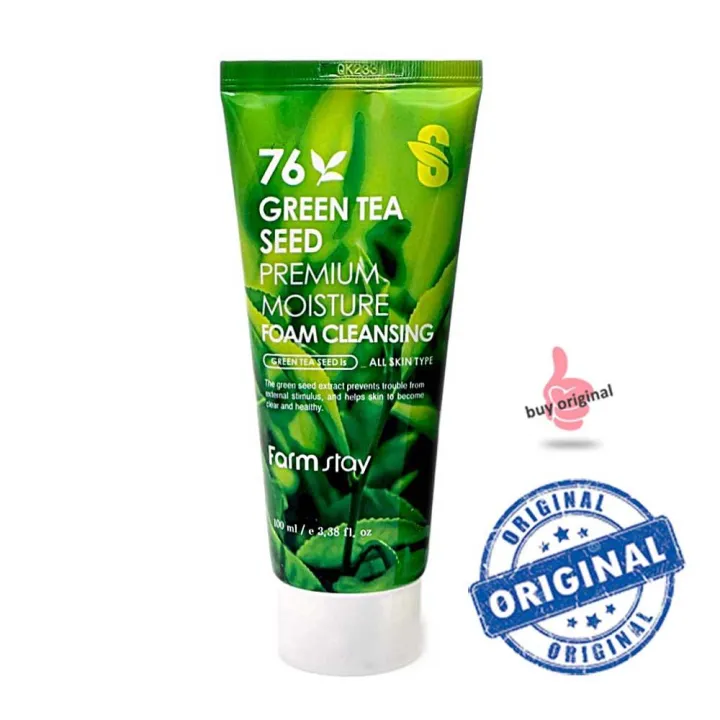Farm Stay Farmstay 76 Green Tea See Premium Moisture Foam Cleansing ...