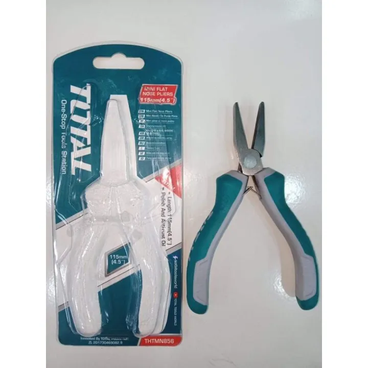 TOTAL tools Mini pliers ( Long nose Round nose Needle nose Bent nose Flat nose End cutter ...