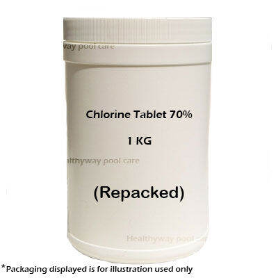 1KG T70 CHLORINE TABLET 70% HI-CHLON for swimming pool/ Tablet Klorin ...