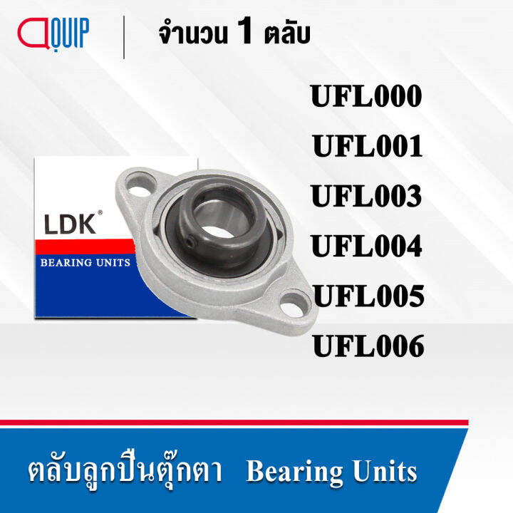 LDK ตลับลูกปืนตุ๊กตา BEARING UNITS UFL000 (เพลา 10 มม.) UFL001 (เพลา 12 มม.) UFL003 (เพลา 17 มม. ...