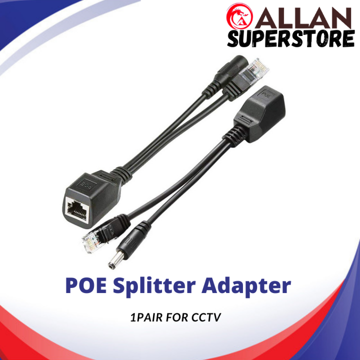 POE Cable Passive Power Over Ethernet Adapter Cable POE Splitter/ RJ45 ...