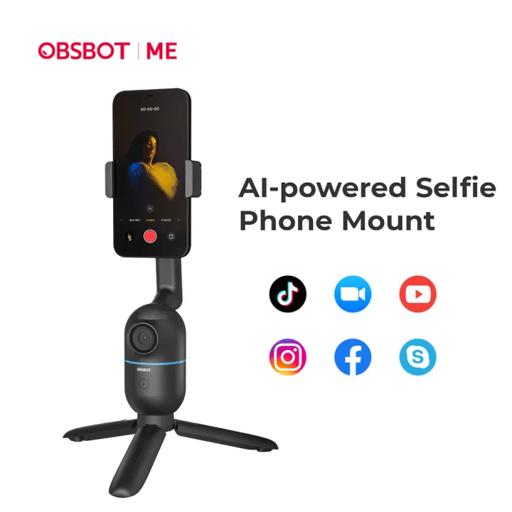 OBSBOT Me AI Selfie ที่วางโทรศัพท์ Auto Face Tracking แท่นยึดกล้อง150 ...