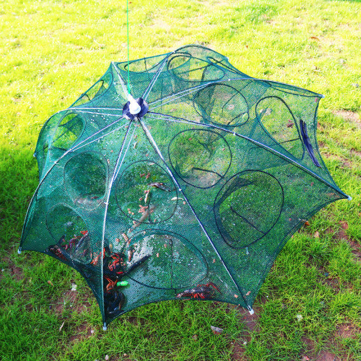 Strengthened 8/16 Holes Umbrella Fishing Net Nylon Trap Dip Cages ...
