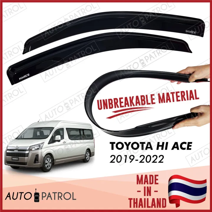 Toyota Hiace 2019-2022 Black OEM Unbreakable Type Rain Guard Window ...
