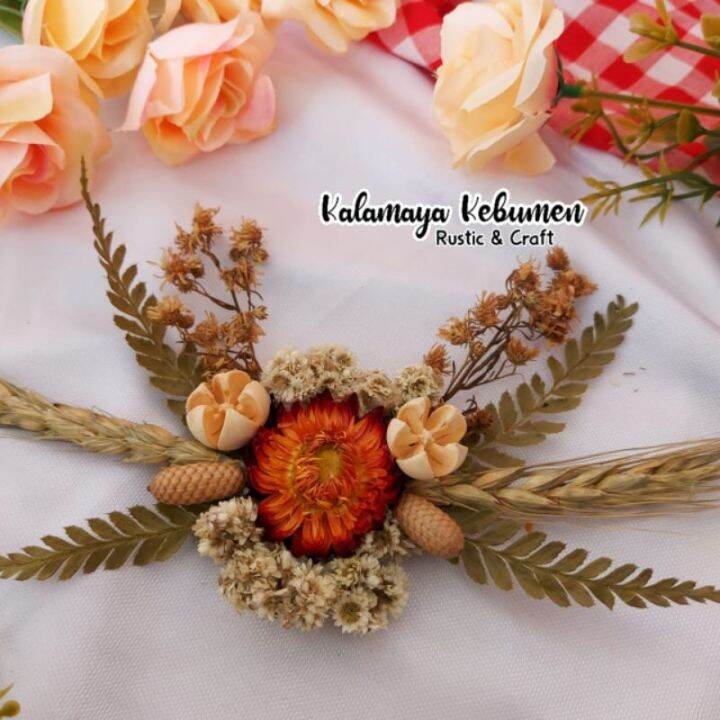 Charm Mahkota Deasy Gandum Rangkaian Bunga Sudut Hiasan Vas Guci Buket ...